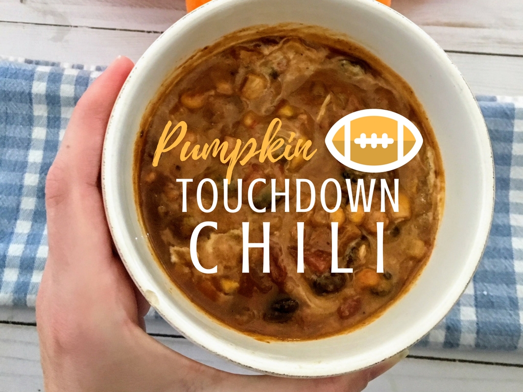 Pumpkin Touchdown Chipotle Chili - BIG GAME Day Comfort Food
