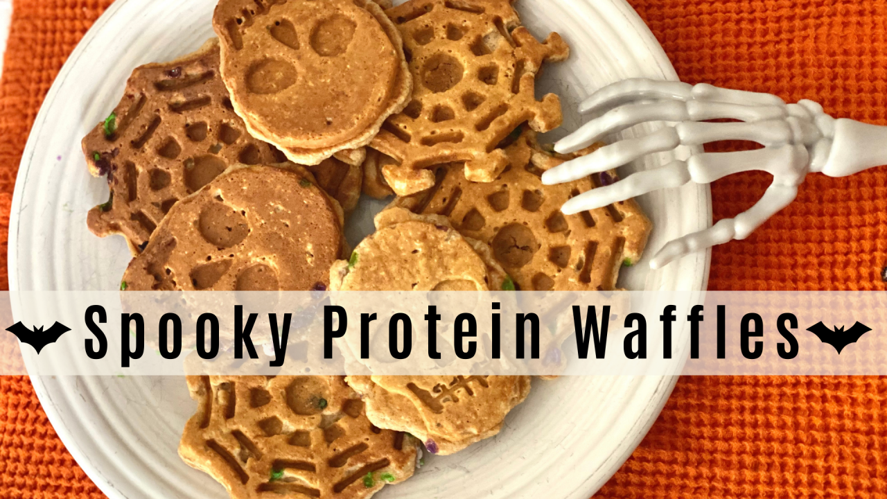 Spooky Protein Waffles - The Kansas City Dietitian